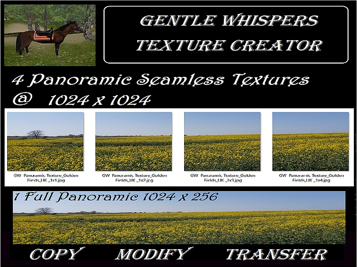 Second Life Marketplace - GW 5 Seamless Panoramic Textures_Golden Fields _UK